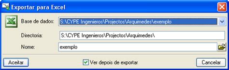 Exportação Directa Para Excel Cype