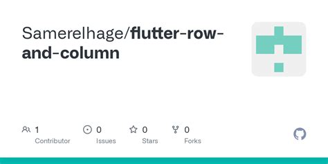 Flutter Row And Columnmaindart At Main · Samerelhageflutter Row And Column · Github