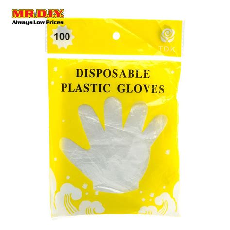 Tdk Disposable Plastic Gloves 100pc Shopee Singapore