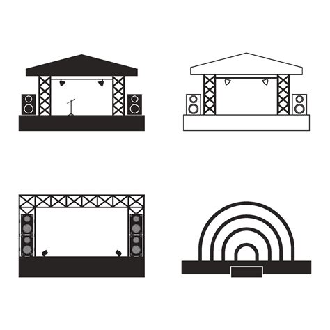 Music Festival Stage Icon 25255843 Vector Art At Vecteezy