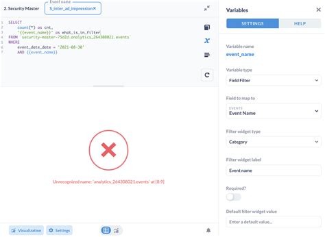 Error Using Field Filter With Bigquery Bug Reports Metabase Discussion