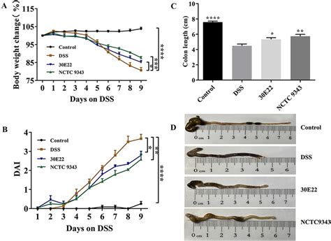 Oral P Faecalis Fxjyn30e22 Ameliorated The Symptoms Of Dss Induced