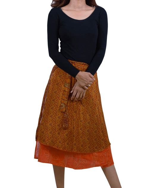 5 Pc Lot Indian Silk Skirts Women Wrap Bohemian Skirt Gypsy Etsy