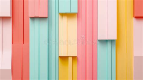 Modern And Minimalist Abstract Background Featuring Pastel Colored Geometric Shapes Creating A