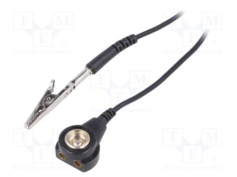 STW1490 STATICTEC - Ground cord | ESD; black; 1MΩ; 2.5m; PRT-STW1490 ...