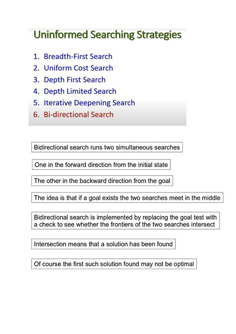 Bi Directional Search Btech Cse Studocu