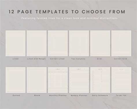 Digital Note Taking Template Digital Notepad Note Taking Template Goodnotes Notability