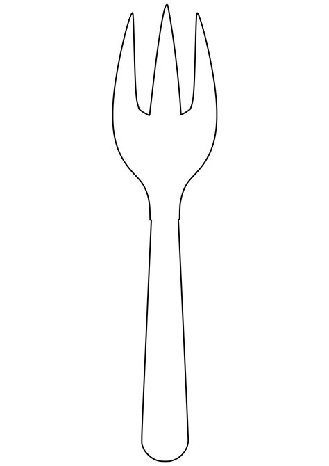 Shape Of Fork Free Printable Papercraft Templates