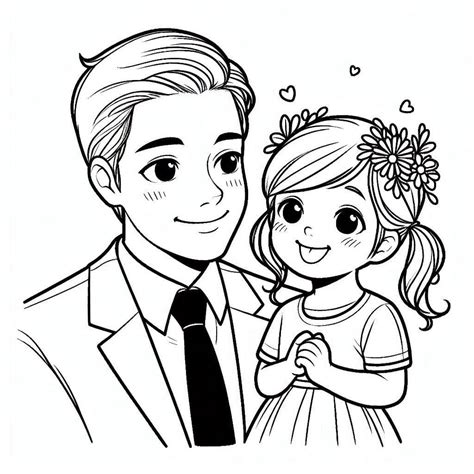 Desenhos De Pai E Filha Grátis Para Crianças Para Colorir E Imprimir