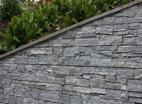 Grey Granite Stone Cladding Panel System Real Stone Cladding
