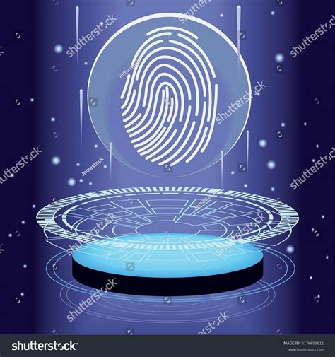 Fingerprint Cyber Security Poster Stock Vector Royalty Free 2176659611 Shutterstock