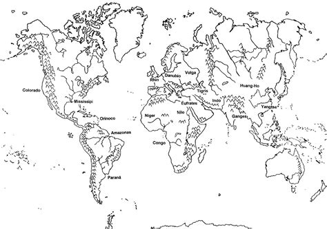 Planisferio Con Hidrografia Y Nombres Chefli