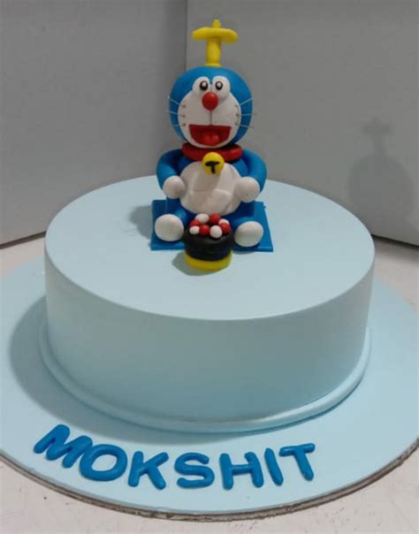 Doraemon Fondant Cake Doraemon Entremet Mousse Cake Chocolate Pinata