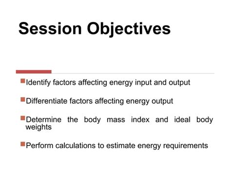 Energy Balance Ppt Pdf