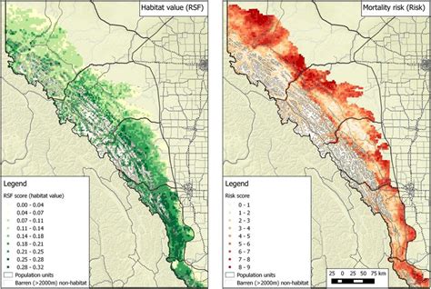 Resource Selection Function Rsf Scores For Grizzly Bear Habitat Left