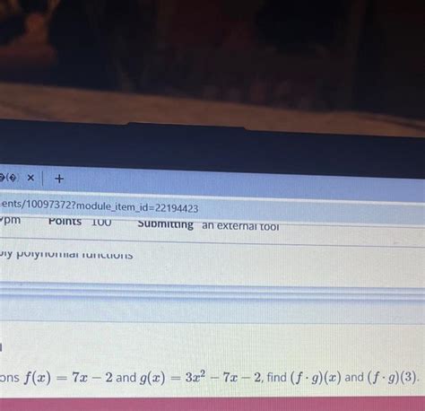 Solved Fx 7x 2 And Gx 3x² − 7x 2 Find ƒ