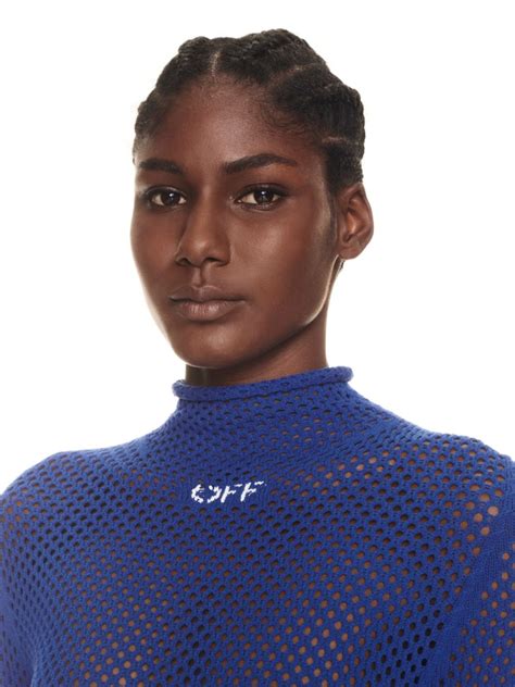 Net Mini Dress In Blue Off White™ Official Gb