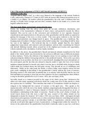 Unit 1 Discussion Assignment Of ENGL 1405 World Literature AY2023 T1