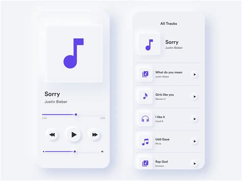 Neumorphic Ui Music Player By Shabil B H On Dribbble