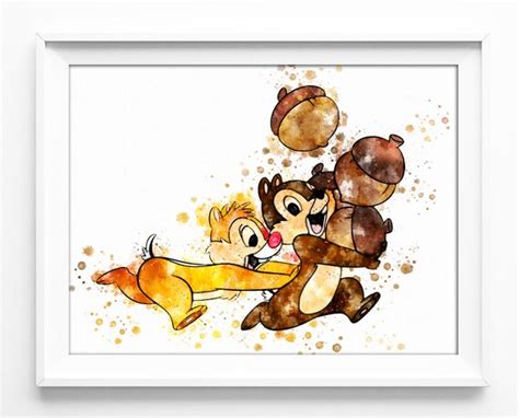Squirrels Printable Art Chip And Dale Instant Download Etsy
