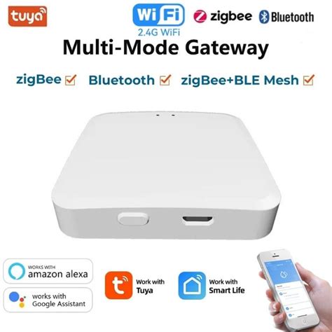Tuya Smart Multi Mode Gateway Zigbee Bluetooth Mesh Wireless Bridge Hub Smart Home App Control