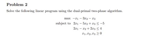 solved problem 2 solve the following linear program using