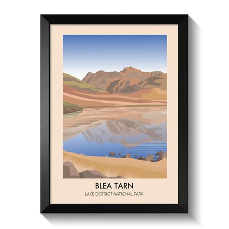 Blea Tarn Lake District Travel Poster Bucket List Prints