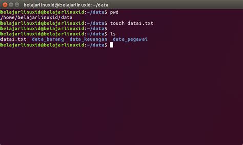 perintah touch linux belajar linux pemula desktop dan server