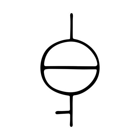 One Hand Drawn Demigender Gender Identity Icon Symbol Used To Represent