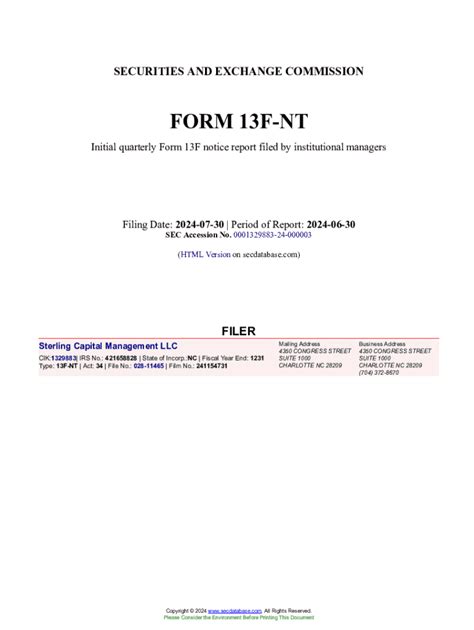 Fillable Online Initial Quarterly Form 13f Notice Report Fax Email Print Pdffiller