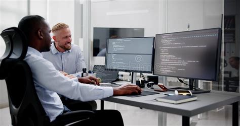 African American Programmer Man Coding Stock Image Image Of Male American 295945305