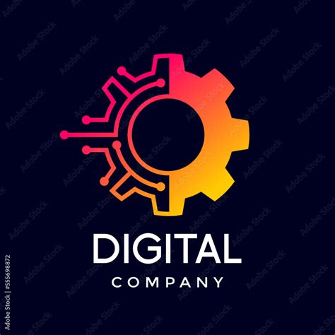 Gear Technology Vector Logo Template This Logo Is Suitable For Factory