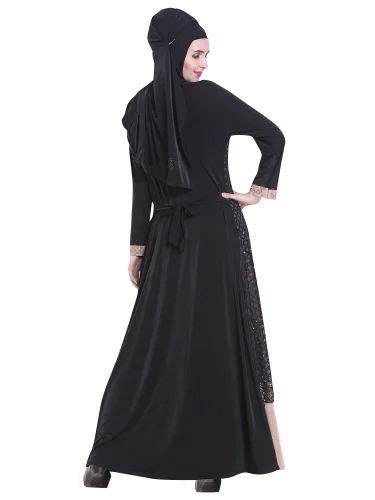 Embroidery Women Modest City Party Wear Lycra Islamic Abaya Size Free