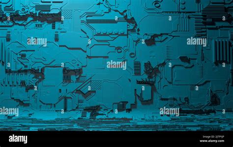 Futuristic Sci Fi Abstract Texture Background With Detailed Geometric Lines And Robotic