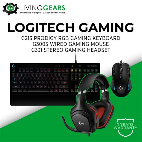 Logitech G300s Optical Wired Gaming Mouse 2500 Dpi Usb Compatible Logitech G331 Stereo Gaming