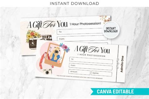 Photography Gift Certificate Canva Graphic By SnapyBiz Creative Fabrica