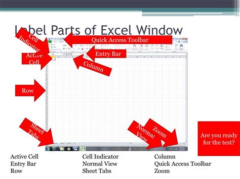 Label The Parts Of Excel Window at Kate Terry blog