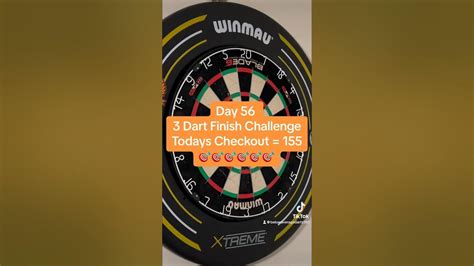 3 Dart Finish Challenge 🚀day 56 155 🎯 Darts Shortsfeeds 3dart