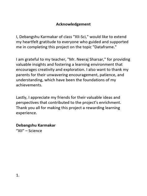 Acknowledgement Pdf Computer Programming Data