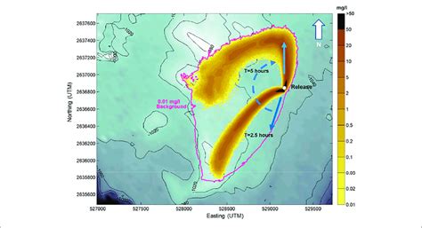 Snapshots Of Predicted Increases In Suspended Sediment Concentration