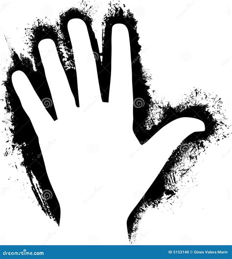 Paint Handprint Stock Vector Illustration Of Hand Symbol 5153140