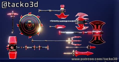Dark Fantasy Weapons Pack 3d Weapons Unity Asset Store