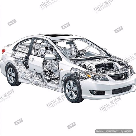 Ai创作图汽车结构透 本田汽车 汽车车身骨架 汽车结构展示 汽车解剖图 燃料电池汽车 燃料电池车 汽车车身材料 汽车车身结构 轿车拆解透视 汽车解剖构造 电动汽车骨架 氢燃料电池汽车 汽车钢