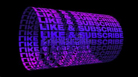 Seamless Subscribe Scrolling Title Animation On Black Background Stock Footage Video Of Video