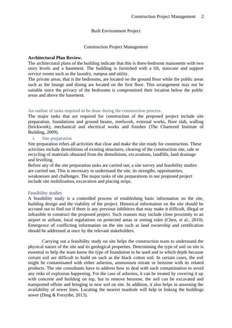 Construction Project Management Desklib