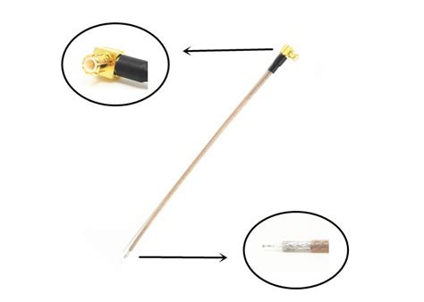 Rg316 Rf Cable Assemblies Mcx Male Right Angle Rf Coaxial Connector Diameter 0 51mm