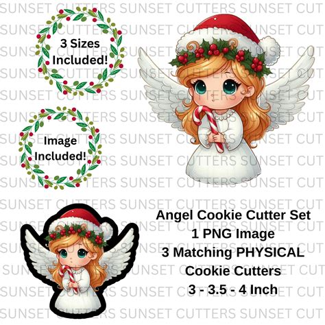Angel Cookie Cutter Set Angel Png Cookie Cutters Christmas Cookie