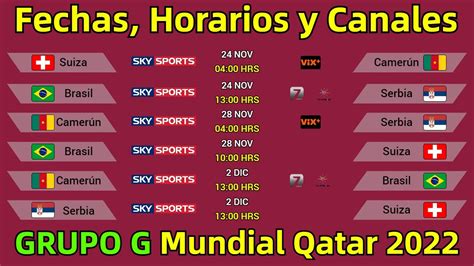 Fechas Horarios Y Canales Confirmados Para Todos Los Partidos Del