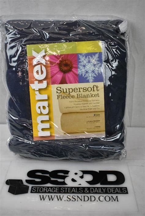 Martex Super Soft Fleece Blanket Twin Navy New