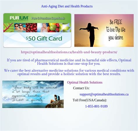 Health And Beauty Products Optimal Health Solutions Health Health